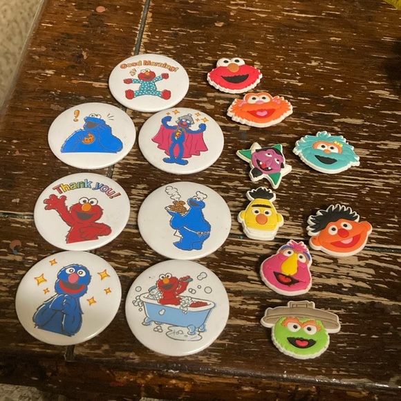 Other | Vintage Sesame Street Refrigerator Magnets 15 Total 7 Metal 8 ...